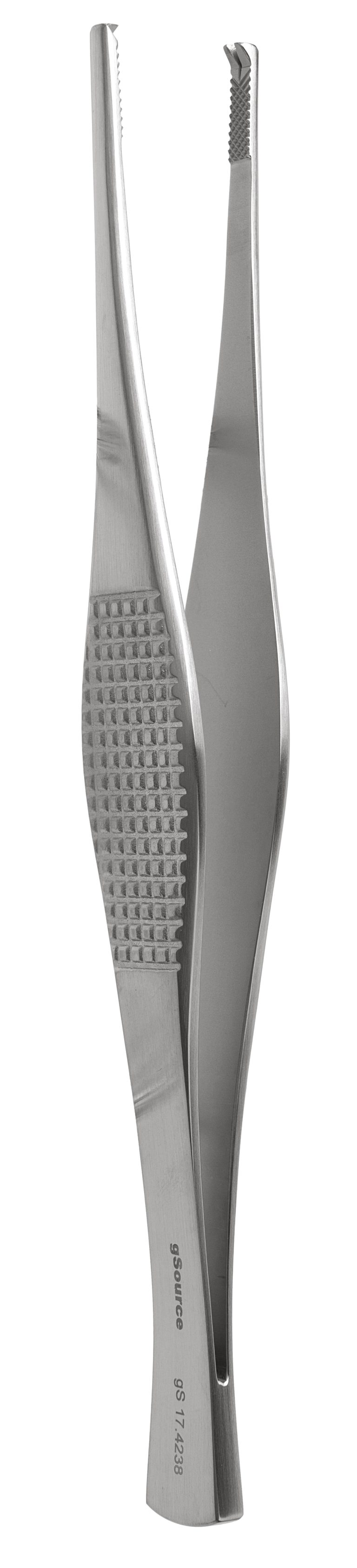 Ferris Smith Tissue Forceps 7" platform 1x2 teeth serrated handle - gSource