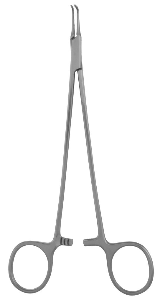 Bailey Forceps 7", 90 degree angle, fine serrated - gSource