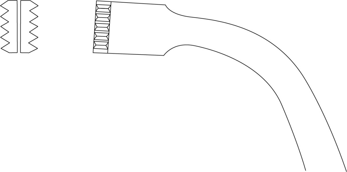 Lamina Spreader 10 1/2" flat blades with teeth - gSource
