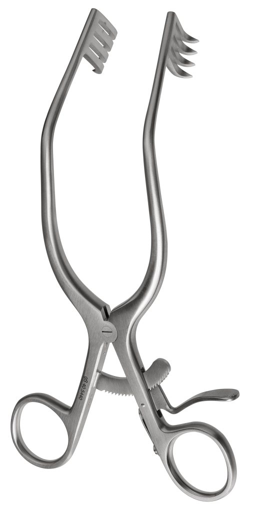 Adson Retractor 7 1/2" angled sharp 4x4 - gSource
