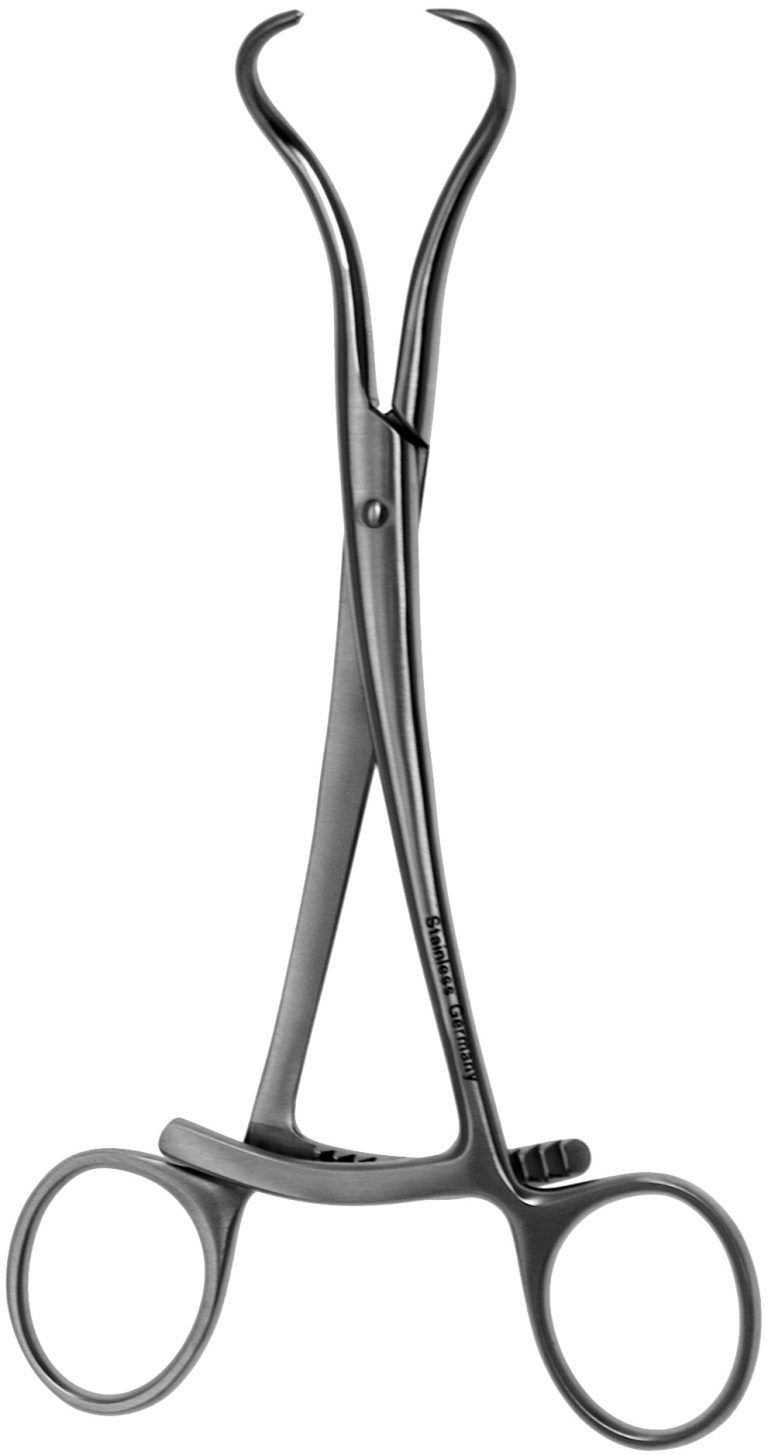 Bone Reduction Forceps 7" long double ratchet step point - gSource