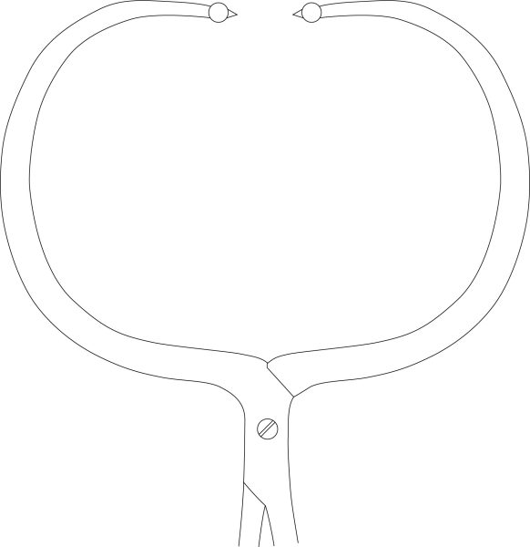 Periarticular Reduction Forceps 15" straight medium, ball tips, 14mm ...