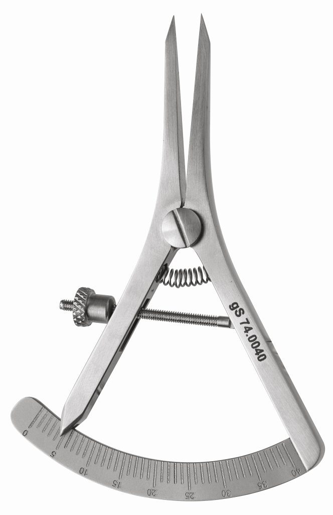 Castroviejo Caliper 3 1/2" straight 0-40mm - gSource